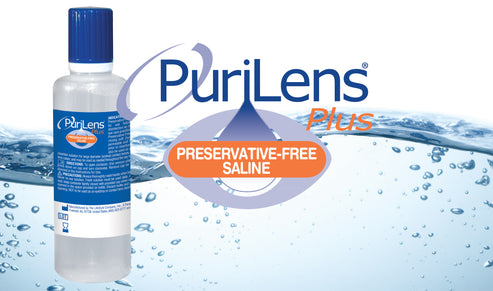 PuriLens Plus Preservative-Free Saline 120ml (4 fl. oz) 12 Pack
